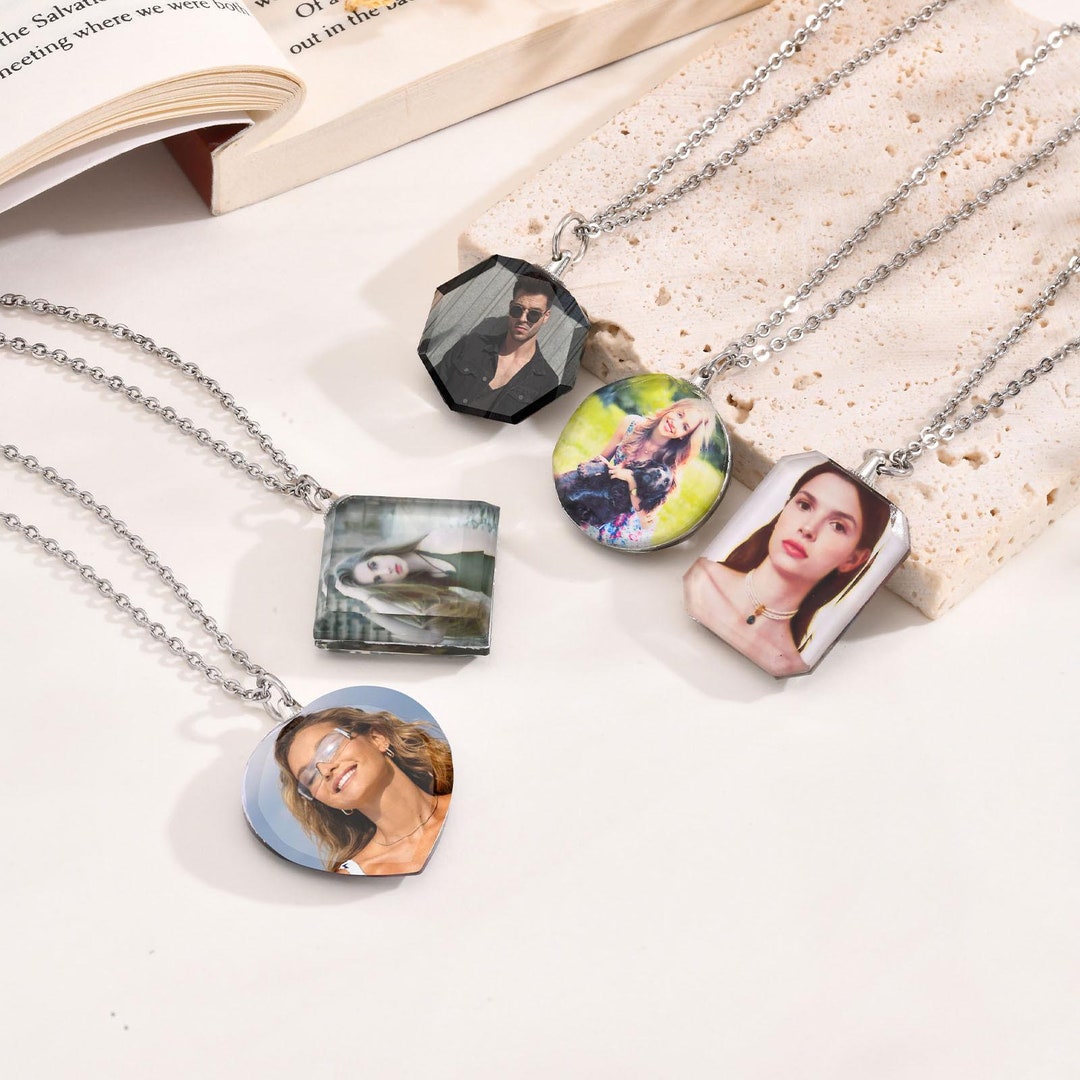 Personalized Photo Necklace, Custom Photo Jewelry, Necklace With Your ...