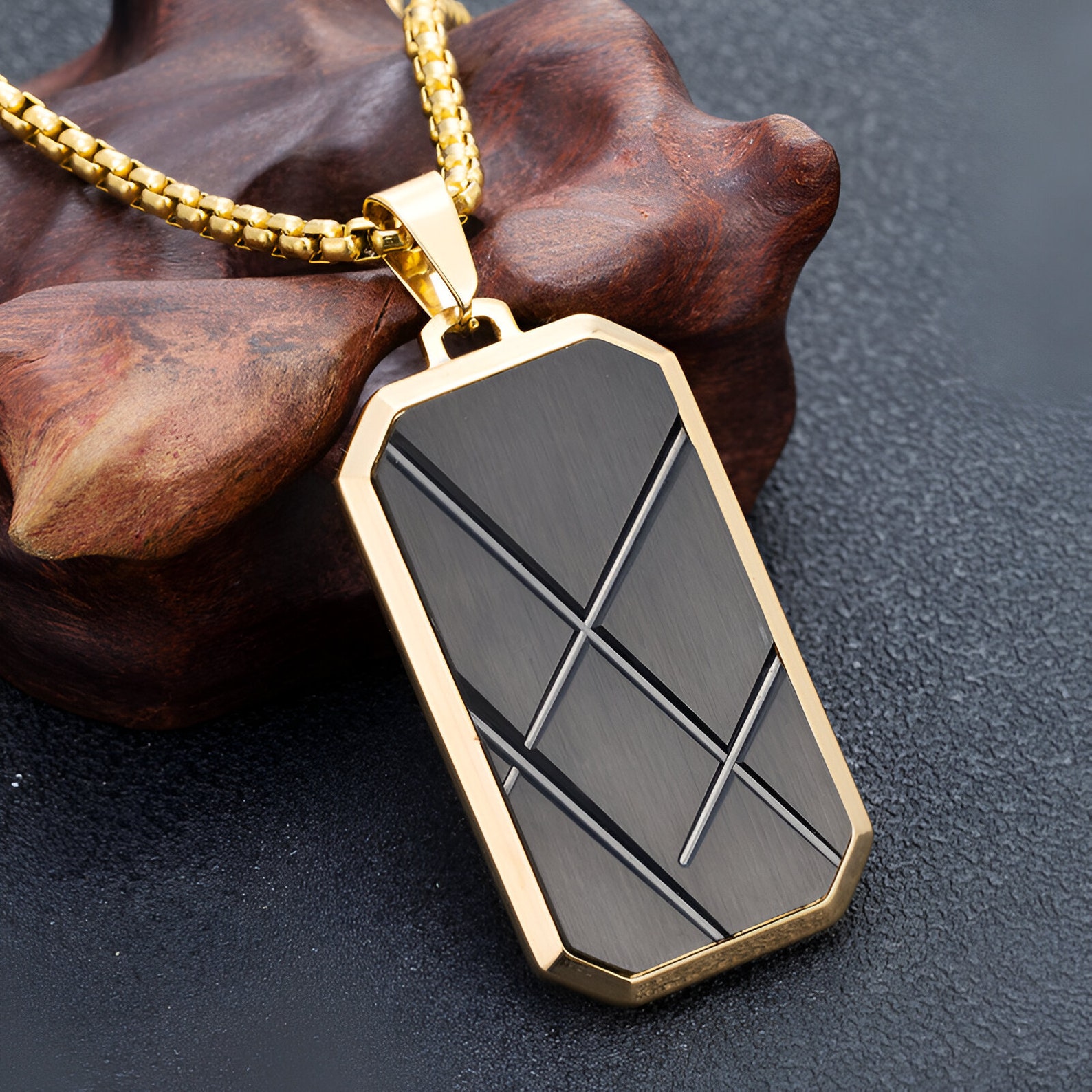 Decorative Dog Tags With Black Center, Gold or Silver Color Fancy Dog ...