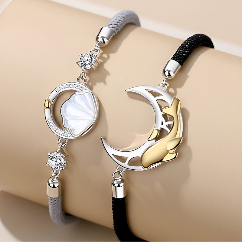 Sun and Moon Couples Bracelet - Etsy