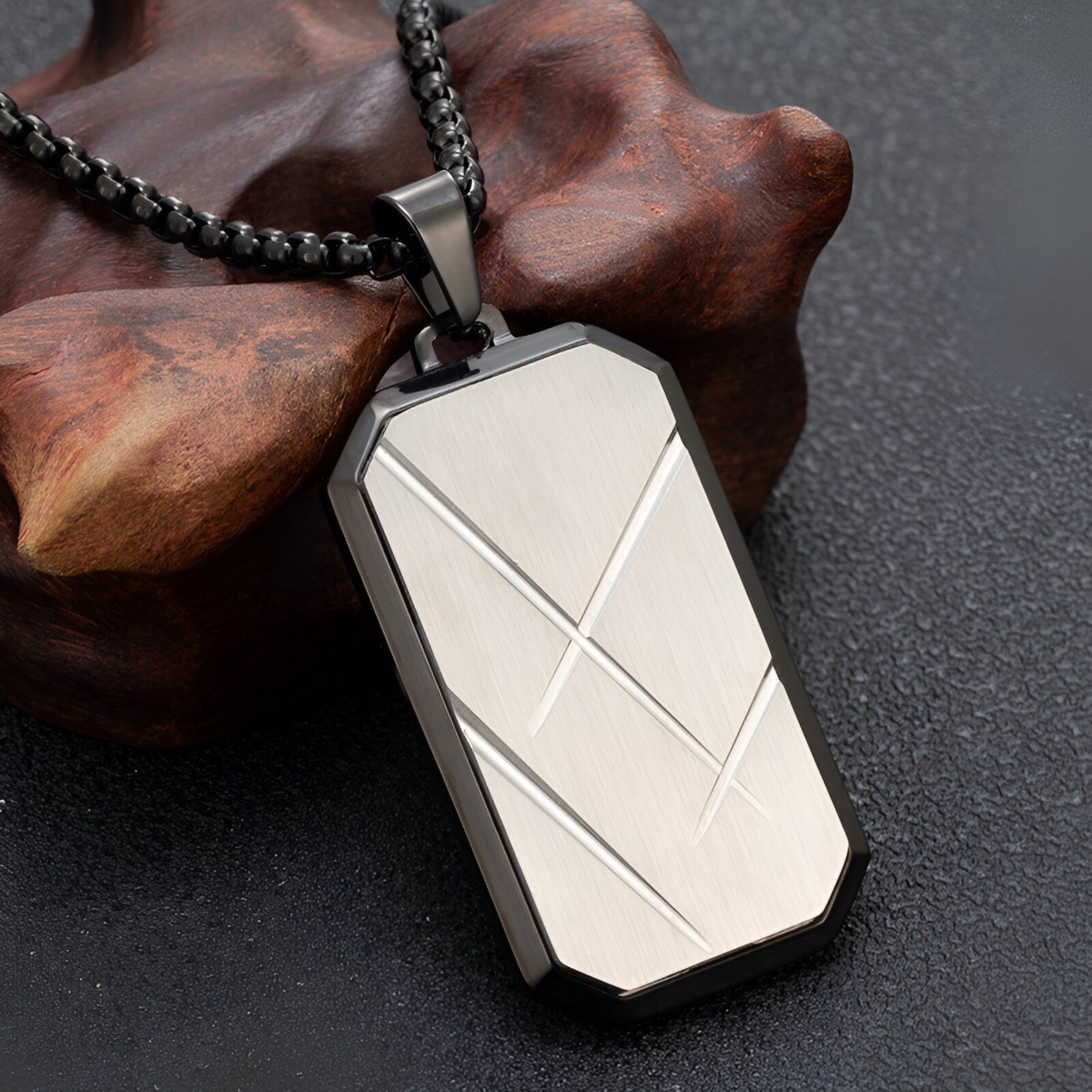 Decorative Dog Tags With Black Center, Gold or Silver Color Fancy Dog ...