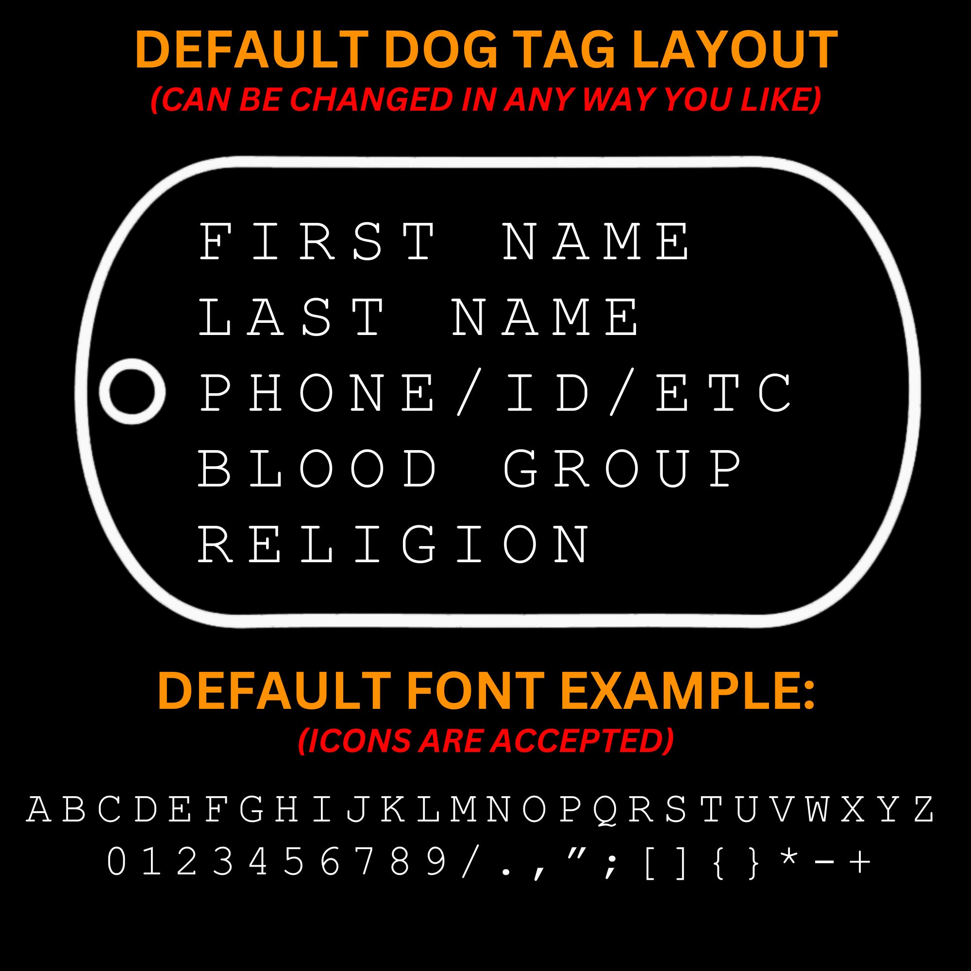 Custom Double Chain Hip Dog Tag, Hip-hop Dog Tag, Military Dog Tag ...