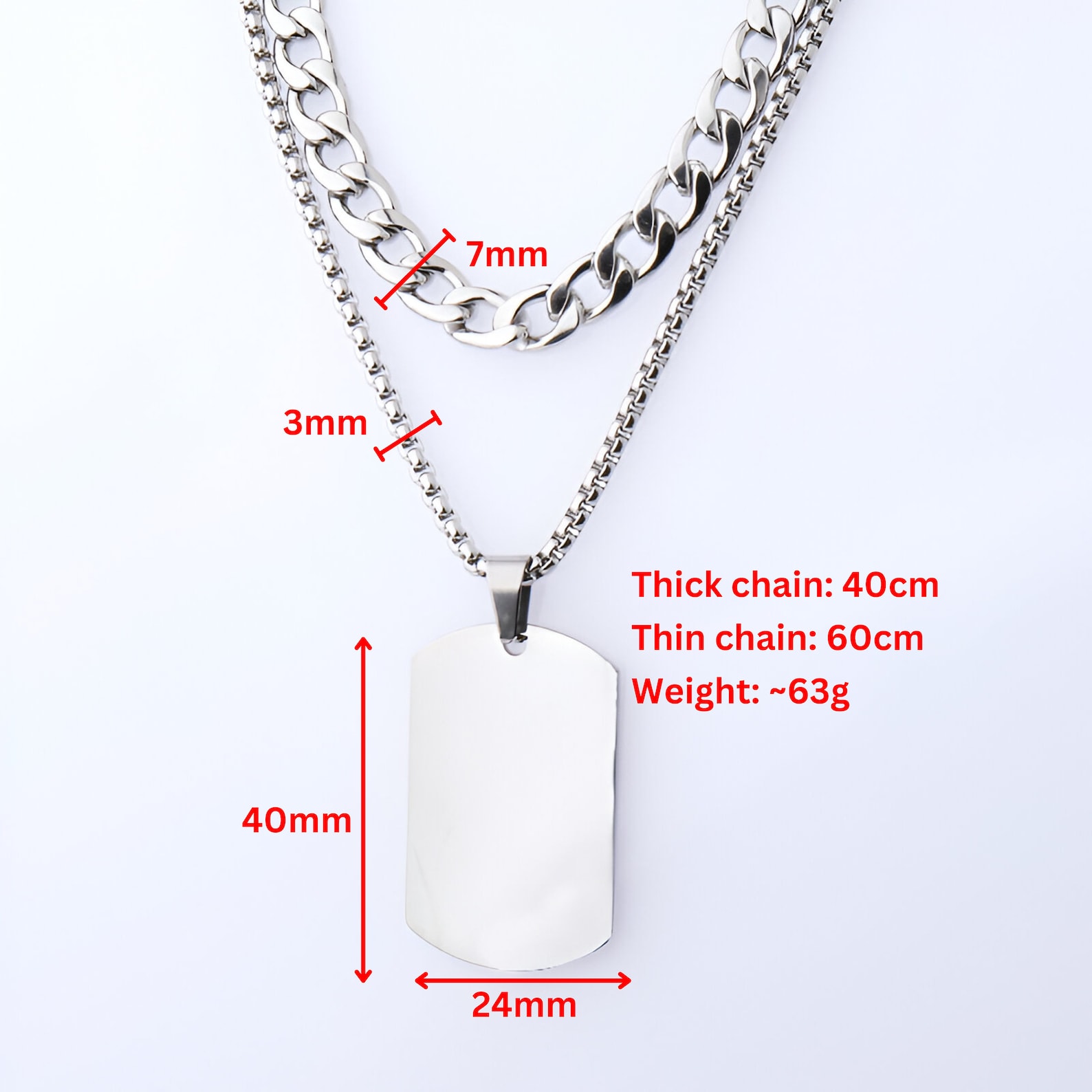 Custom Double Chain Hip Dog Tag, Hip-hop Dog Tag, Military Dog Tag ...