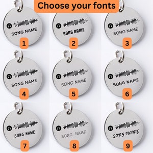 Personalized Song QR Code Circle Necklace , Stainless Steel, for Men ...
