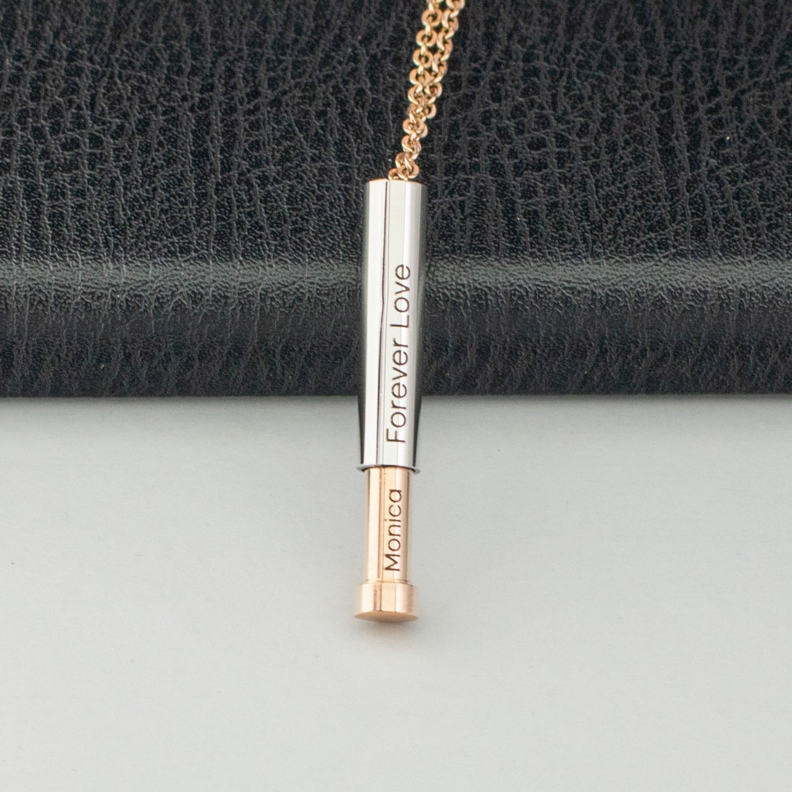 Personalized Stainless Steel Secret Compartment Necklace: Custom ...
