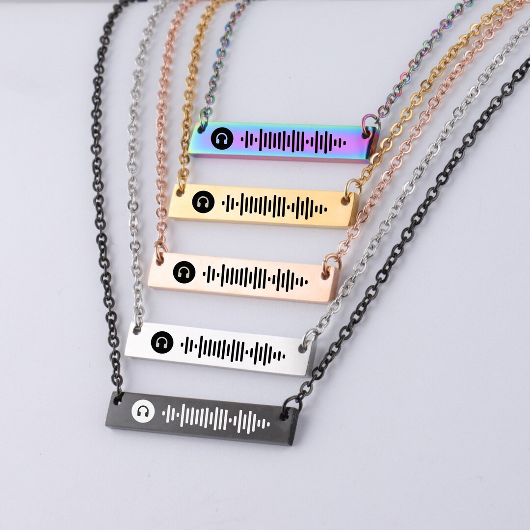 Music QR Code Custom Pendant, Pendant With Gift Box, Spotify Song Code ...