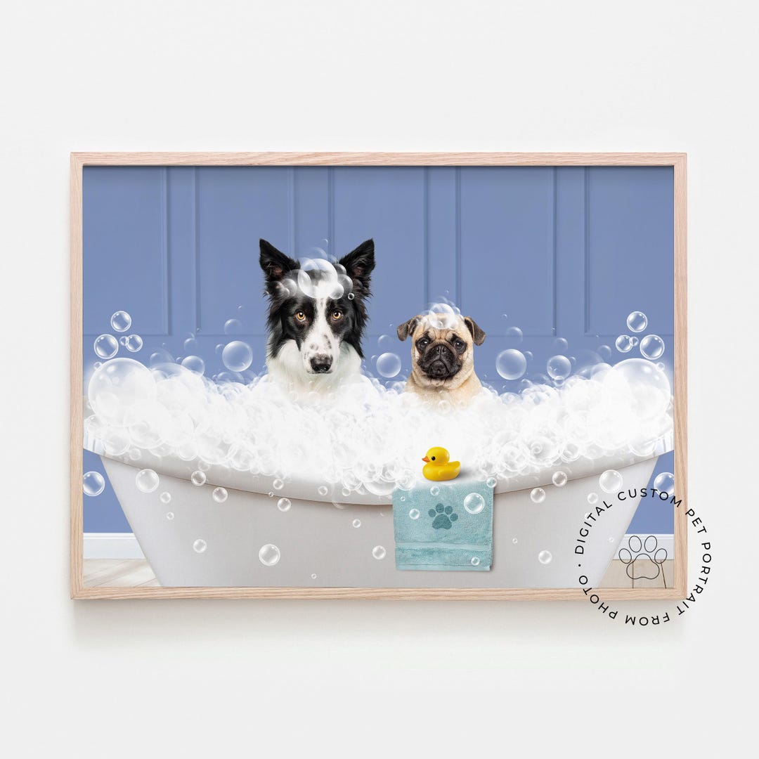 Custom Pet Portrait: Dog & Cat Memorial Art (digital Download - Etsy