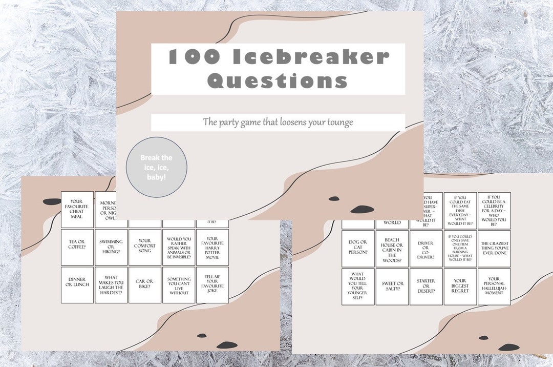100 Icebreaker Questions Conversation Starters Social Etsy