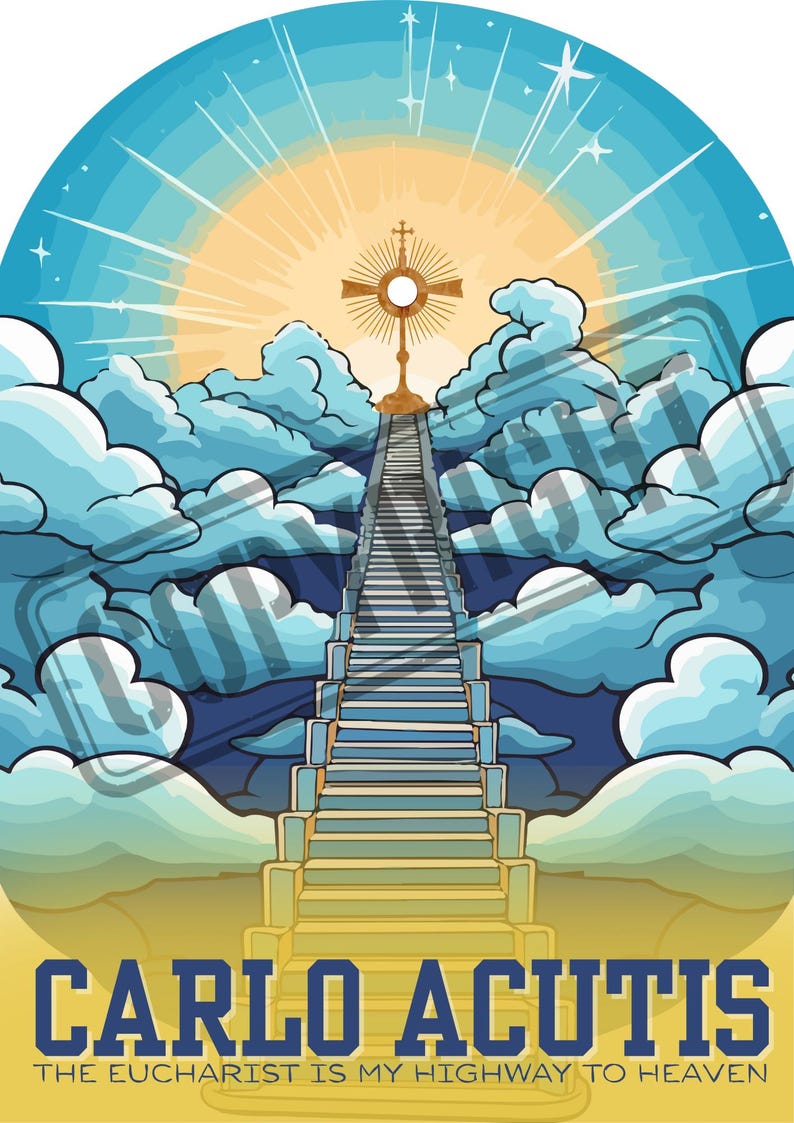 Carlo Acutis “highway to Heaven” Catholic Wall Art | A4 Printable ...