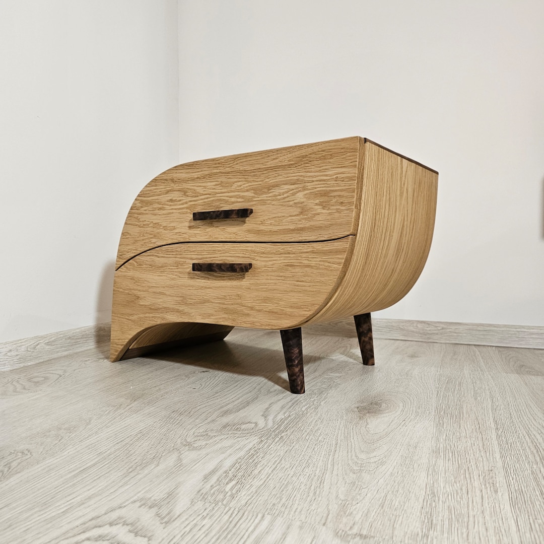 Curved Nightstand, Bedside Table - Etsy