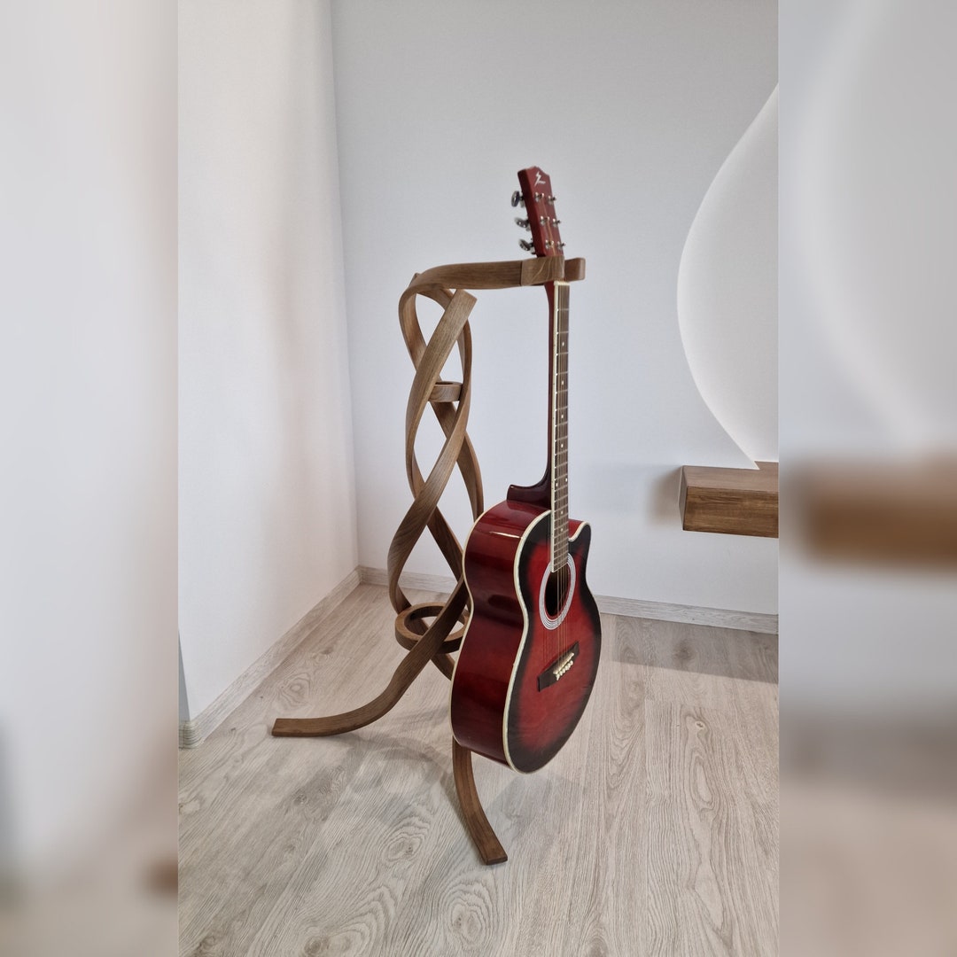 Curved Hardwood Guitar Stand - Etsy