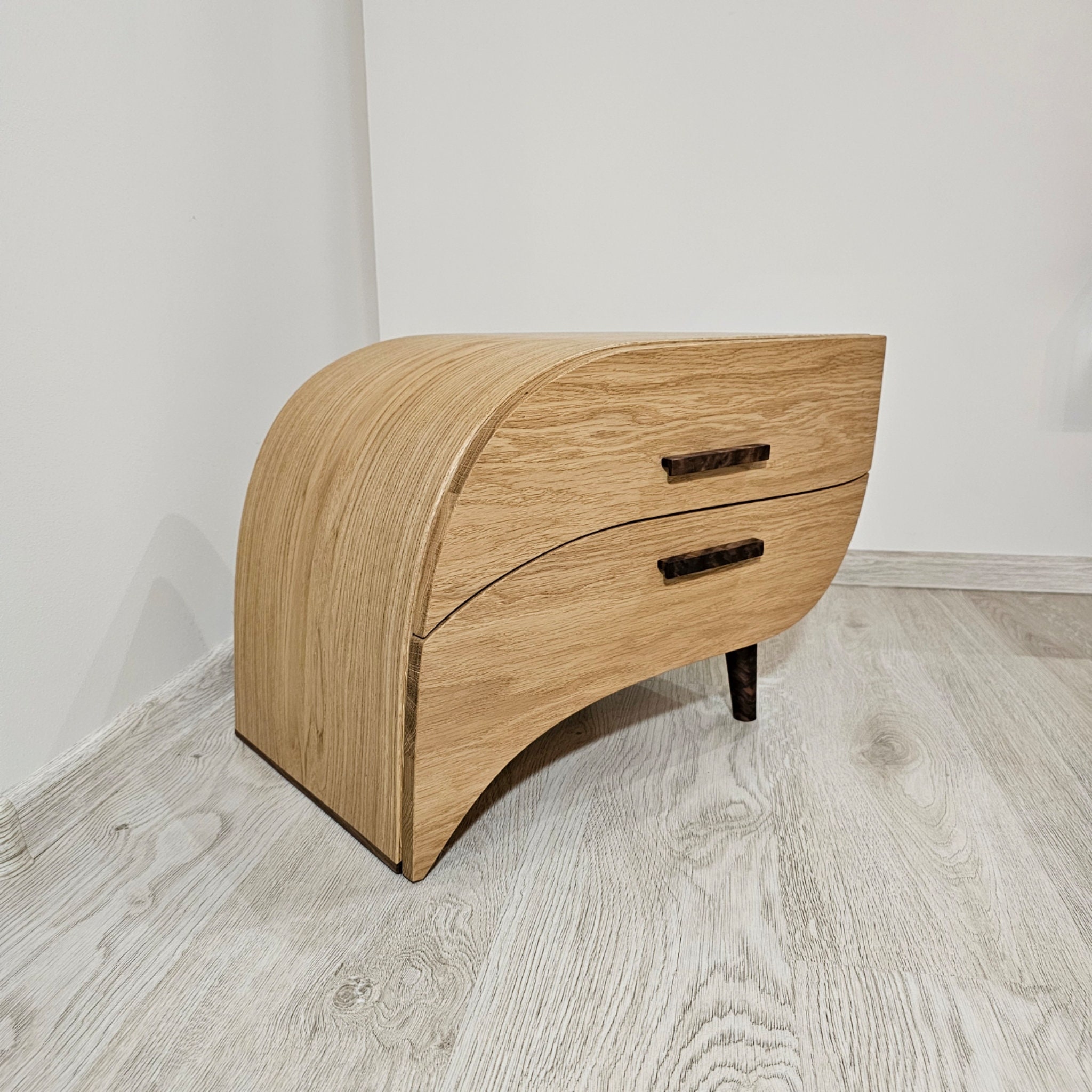 Curved Nightstand, Bedside Table - Etsy