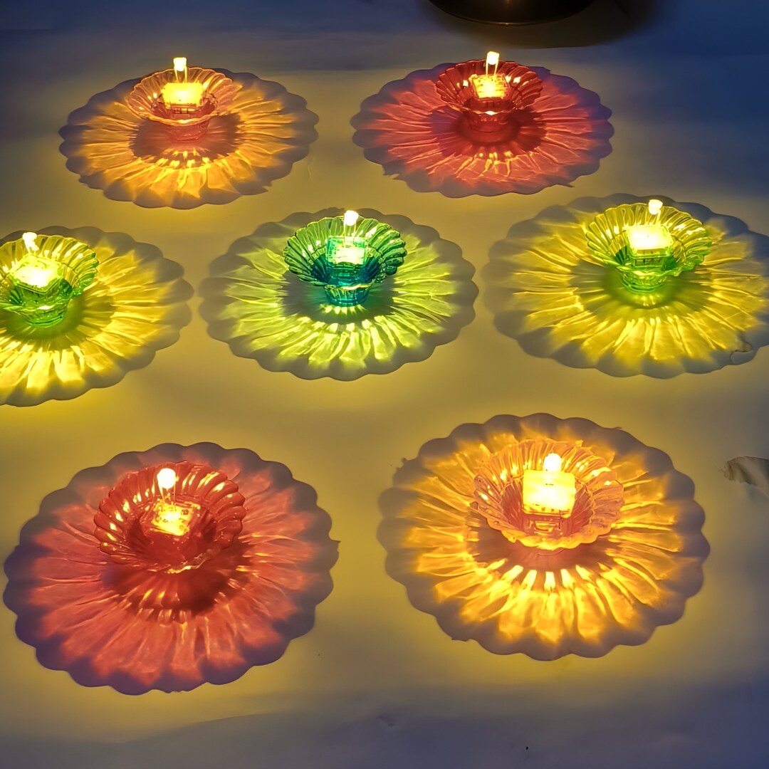 Water Magic Diya With 3d Shadow pack of 12eco Friendly and Reusable2 in ...