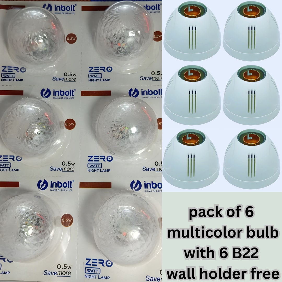 Multi 0w Bulb 7 Colors With Three Modes Pack of 6 With B22 - Etsy