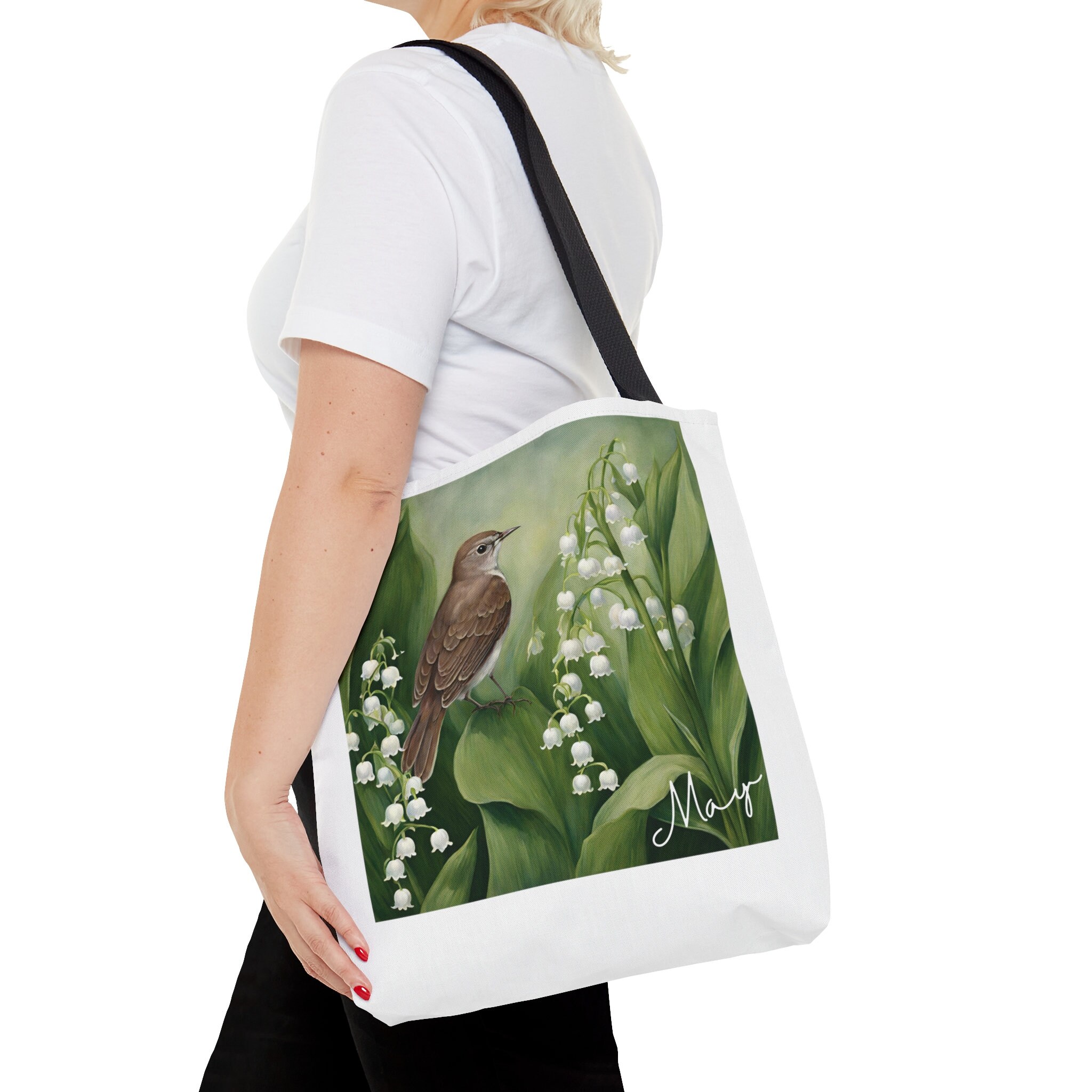 May Tote Bag Birth Month Tote, Birthday Gift, Bird Lovers, Birth Month ...