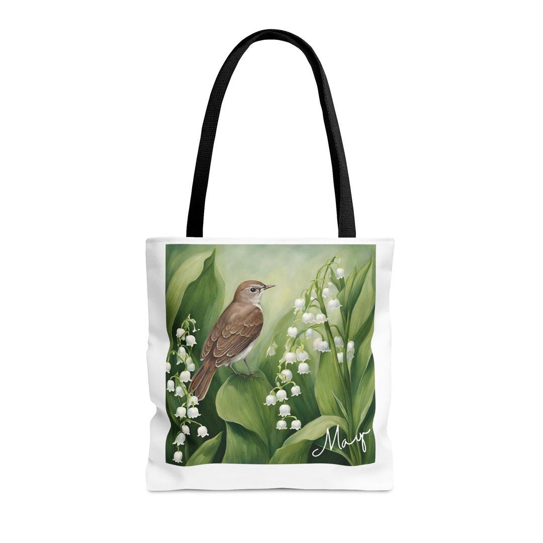 May Tote Bag Birth Month Tote, Birthday Gift, Bird Lovers, Birth Month ...