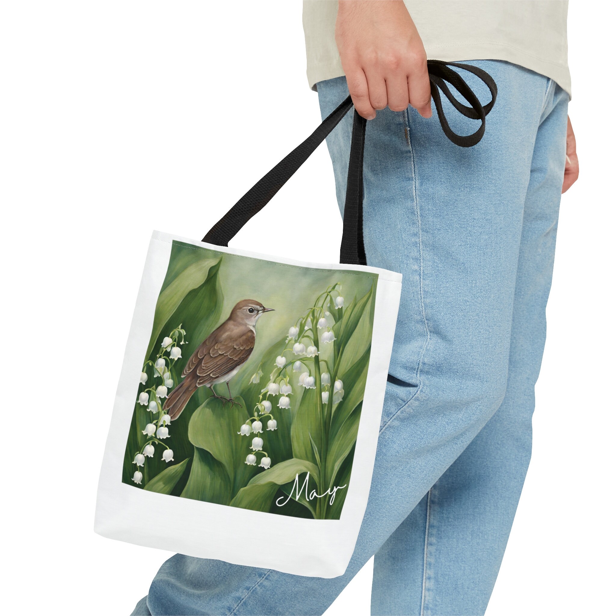 May Tote Bag Birth Month Tote, Birthday Gift, Bird Lovers, Birth Month ...