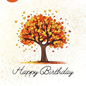 Tree-themed Birthday/unique Birthday Card/for Someone Special/birthday ...