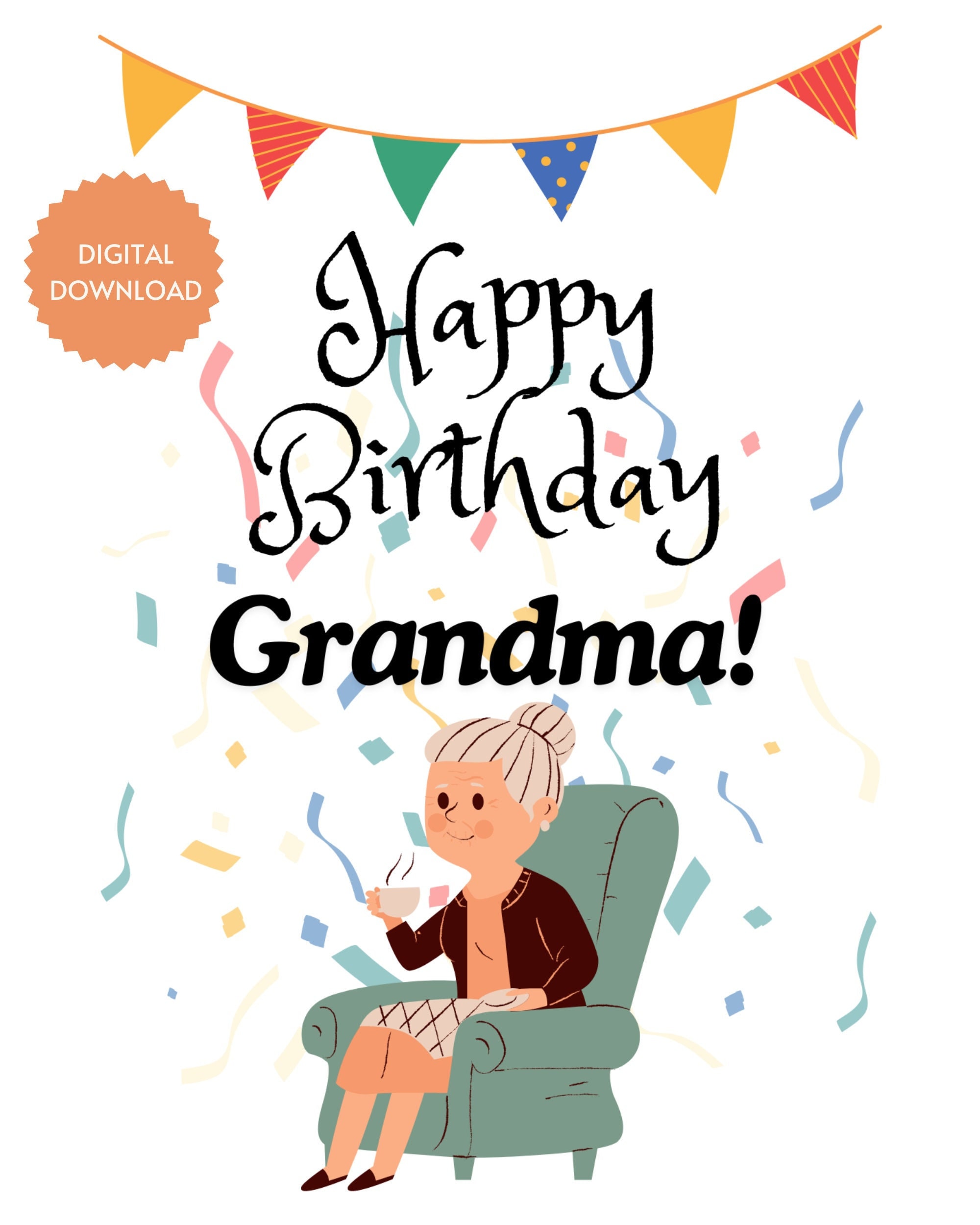 Happy Birthday Grandma/grandma Birthday Card/best Grandma Ever/gift for ...