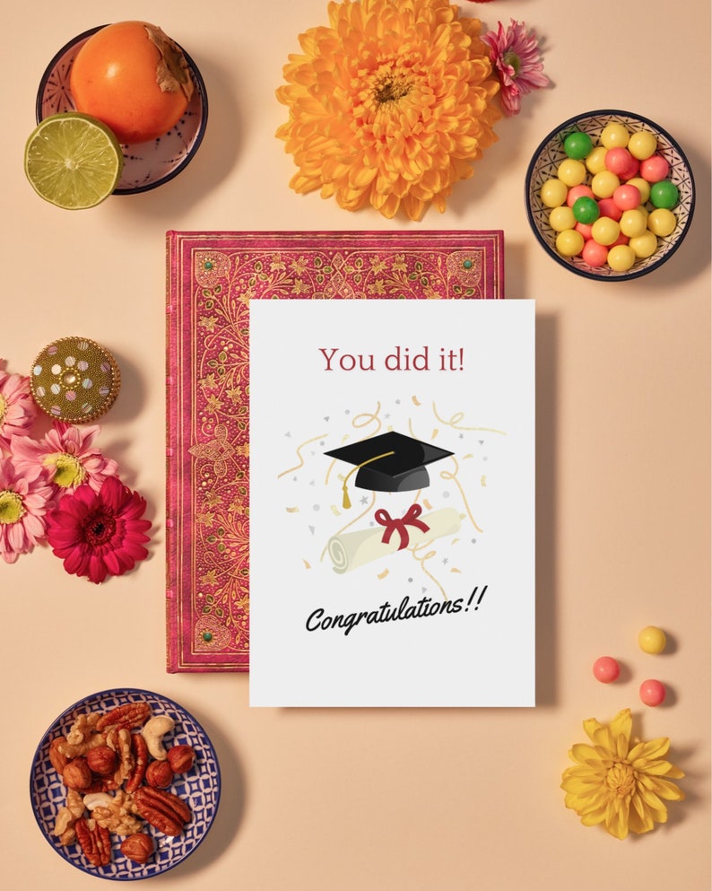 Printable Graduation Card | Digital Download | Congrats Card With Toga ...