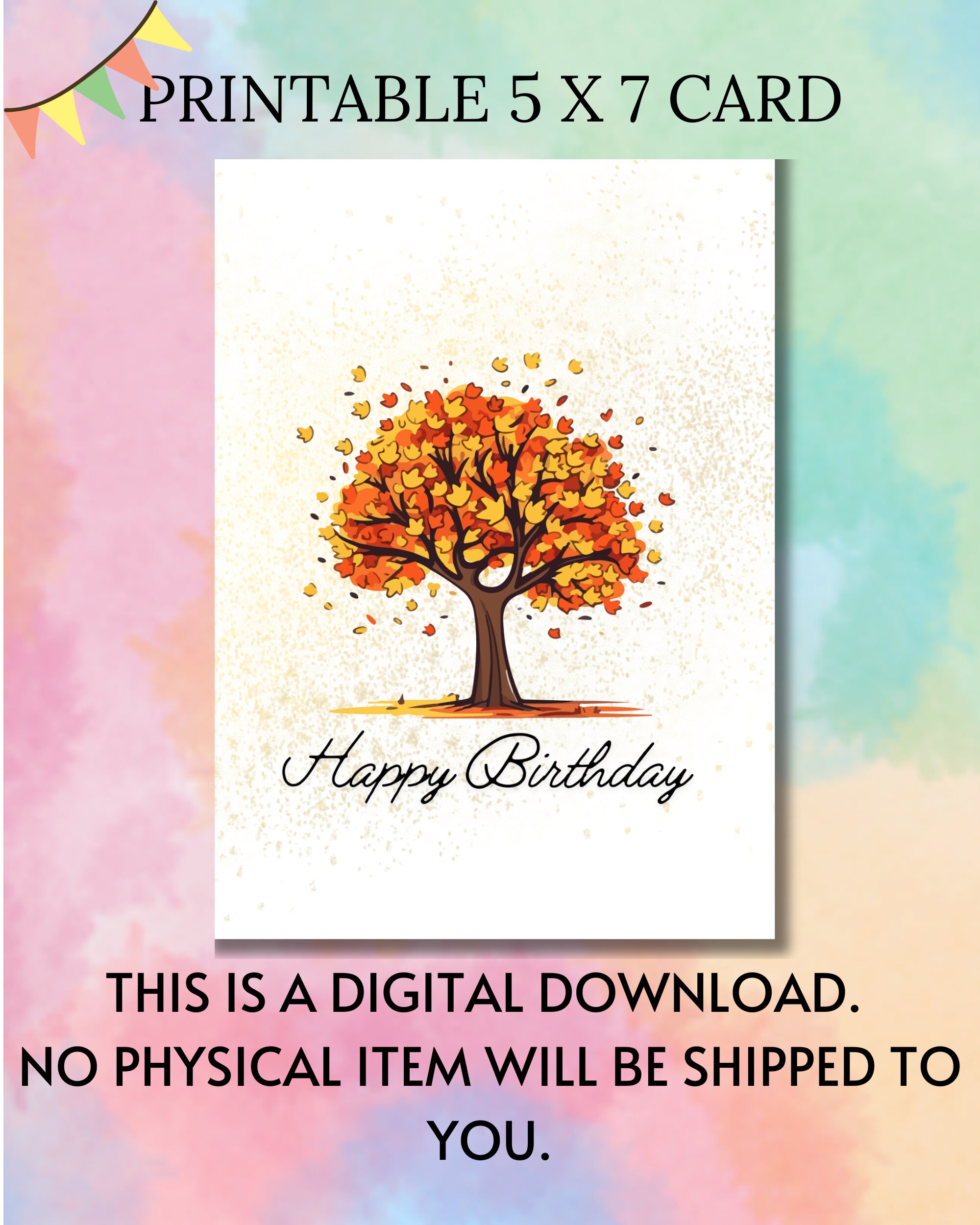 Tree-themed Birthday/unique Birthday Card/for Someone Special/birthday ...