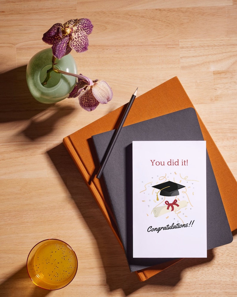 Printable Graduation Card | Digital Download | Congrats Card With Toga ...