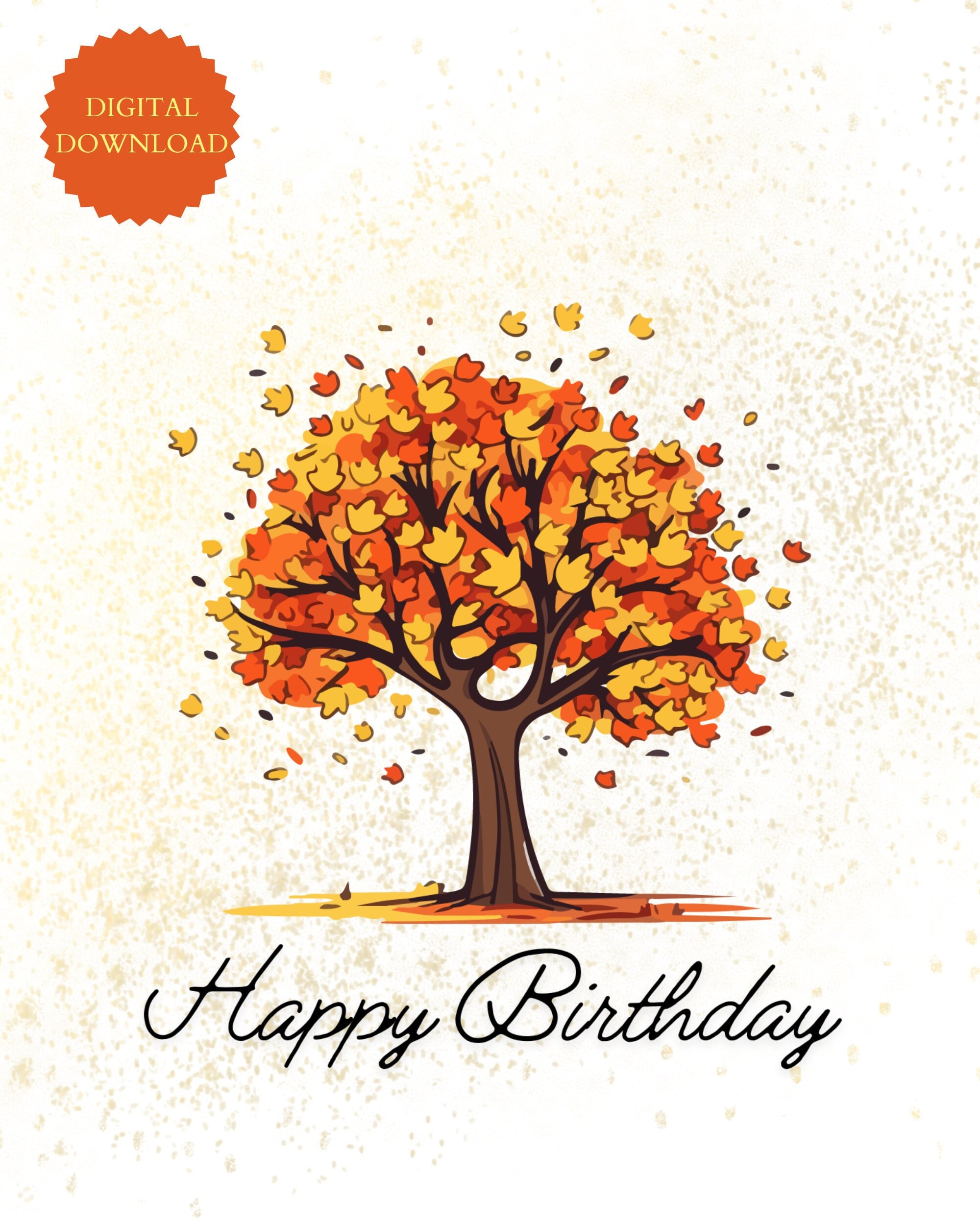 Tree-themed Birthday/unique Birthday Card/for Someone Special/birthday ...