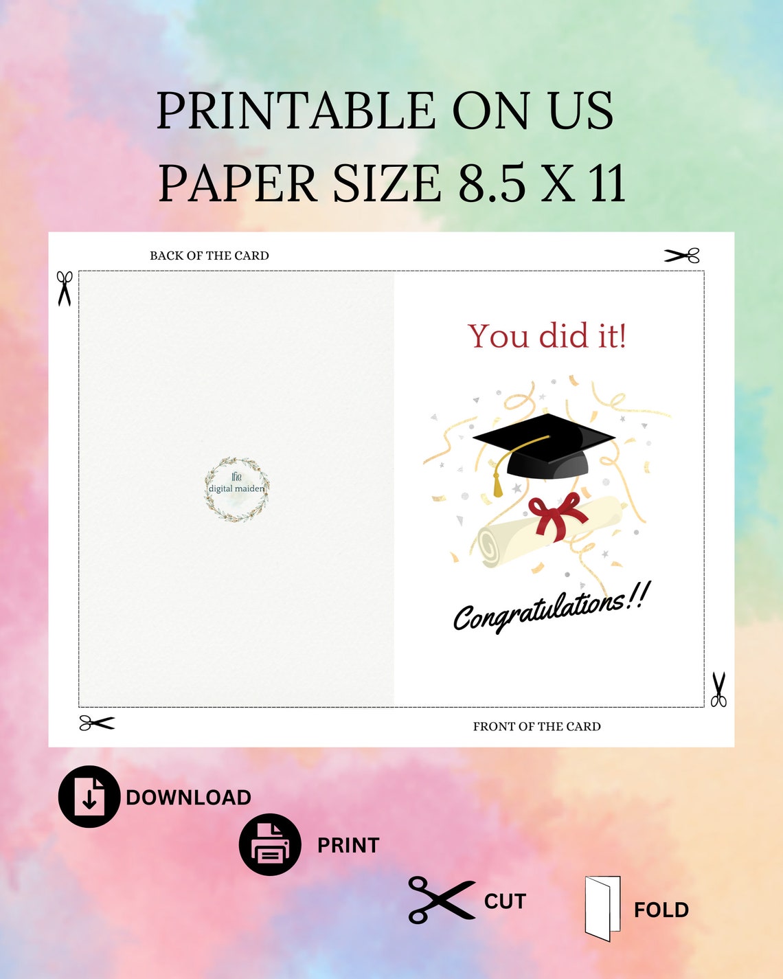 Graduation Card/graduation Card for Him/graduation Card for Her ...
