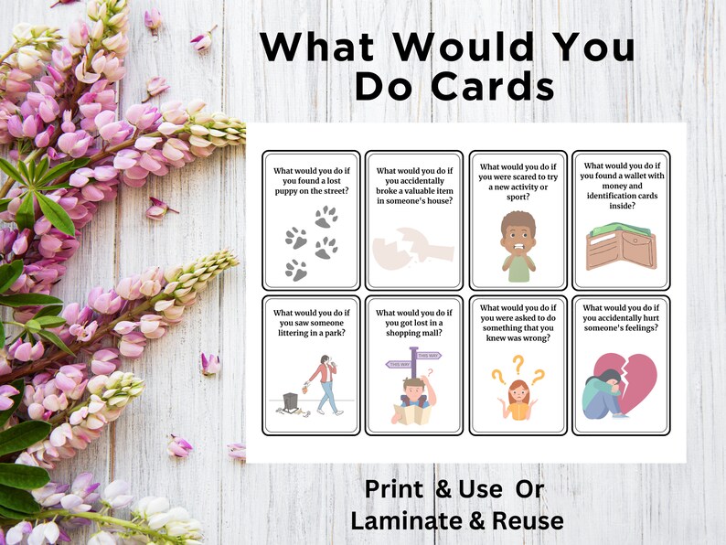 What Would You Do Cards - Conversation Cards- Homeschool- Special Needs ...