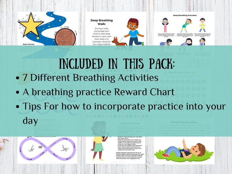 Deep Breathing Exercises Printable Pack for Kids - Family-friendly ...