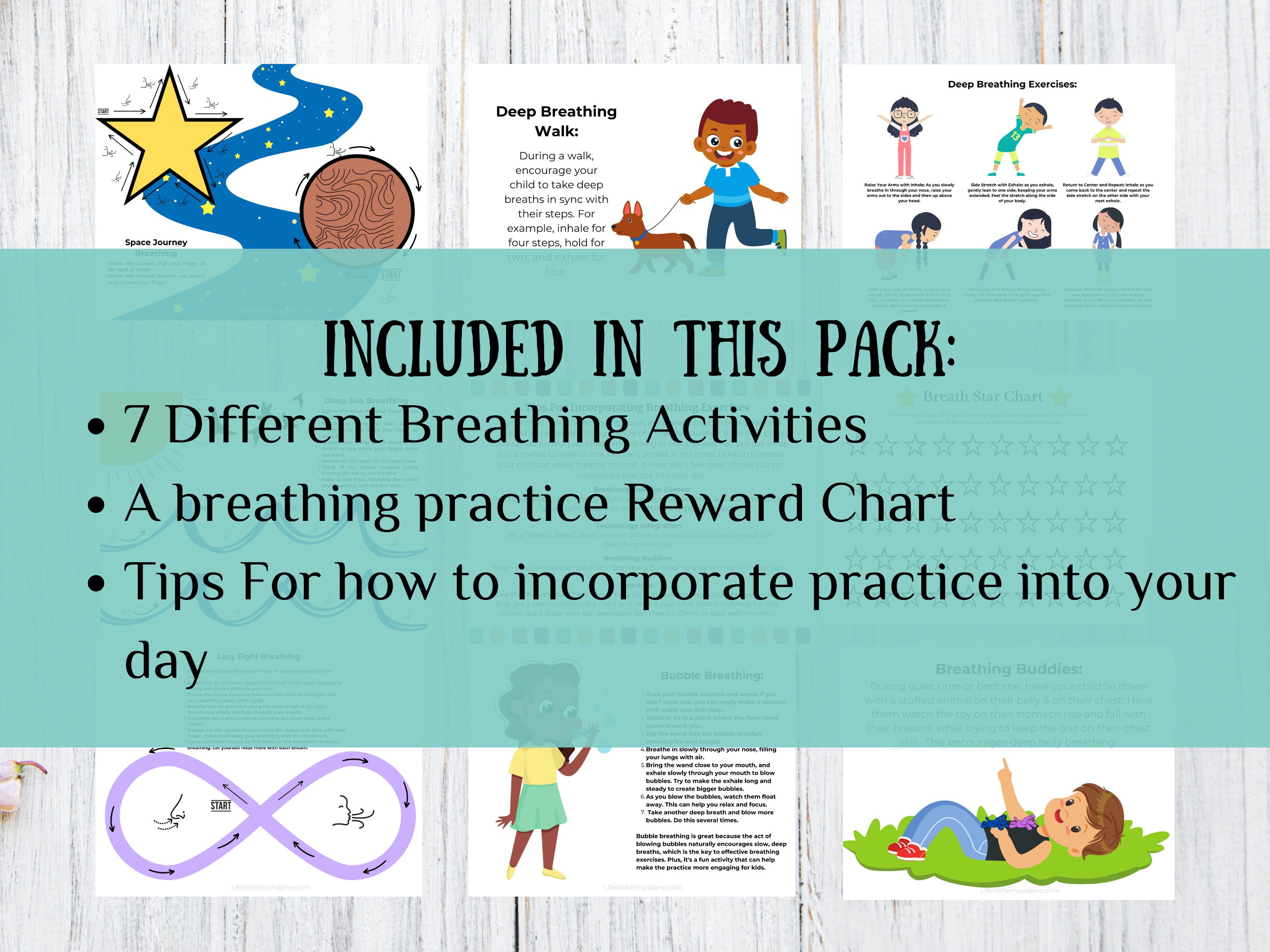 Deep Breathing Exercises Printable Pack for Kids - Family-friendly ...