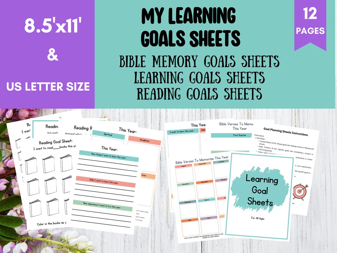 My Learning Goal Sheets - Etsy