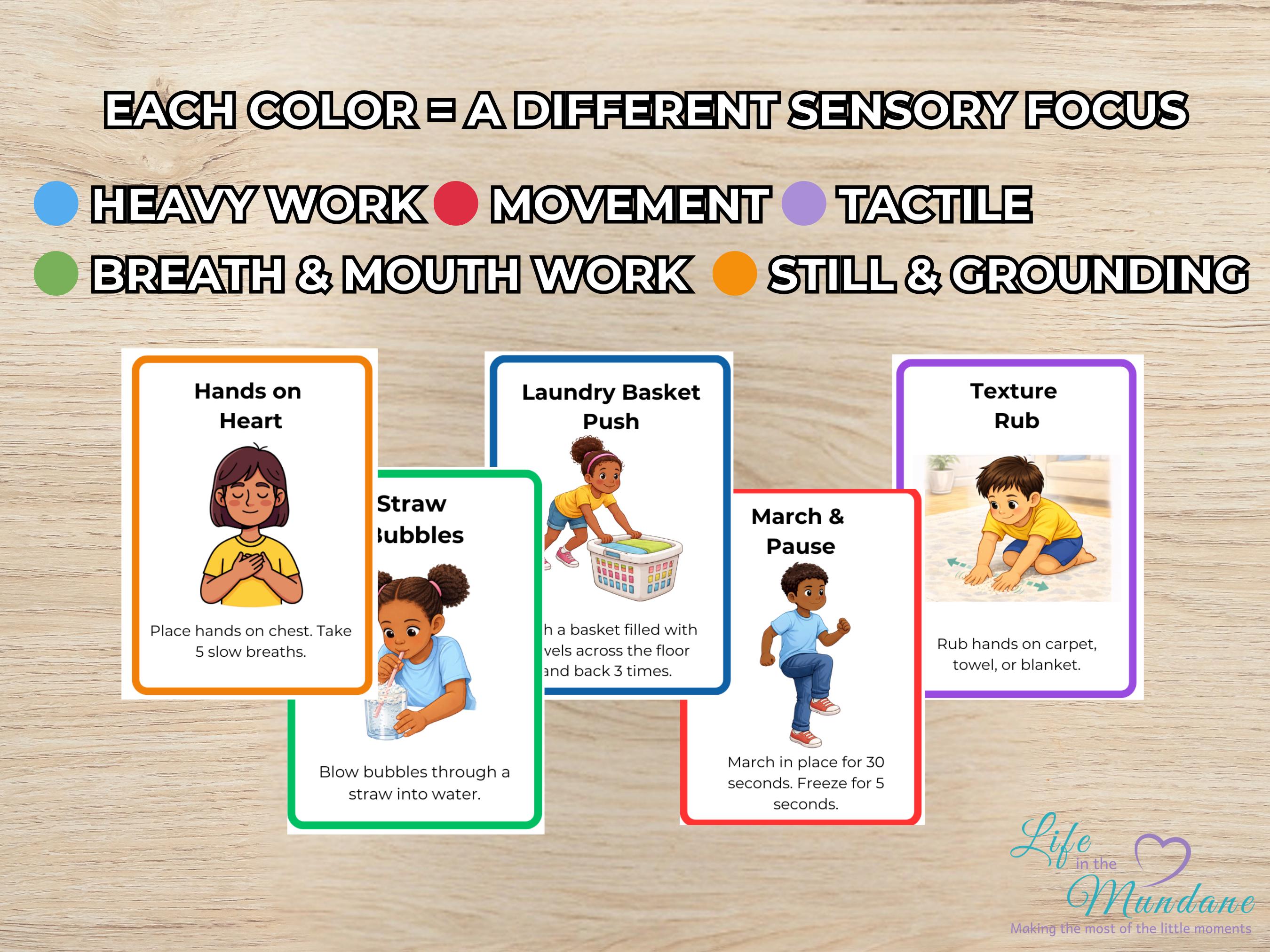 Sensory Reset Cards for Kids - Etsy