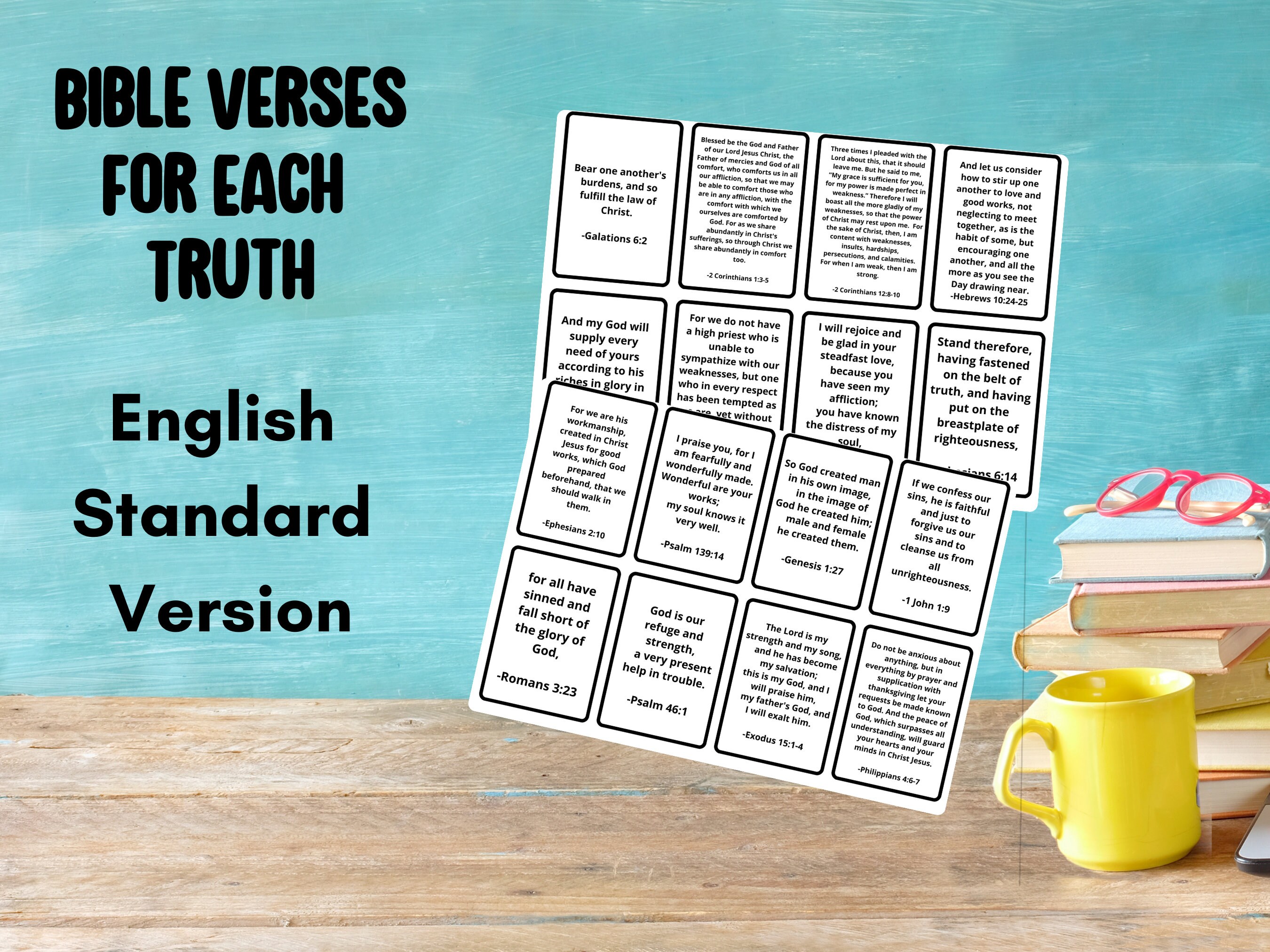 Biblical Truths for Kids "all About Me"- Printable Card Pack ...