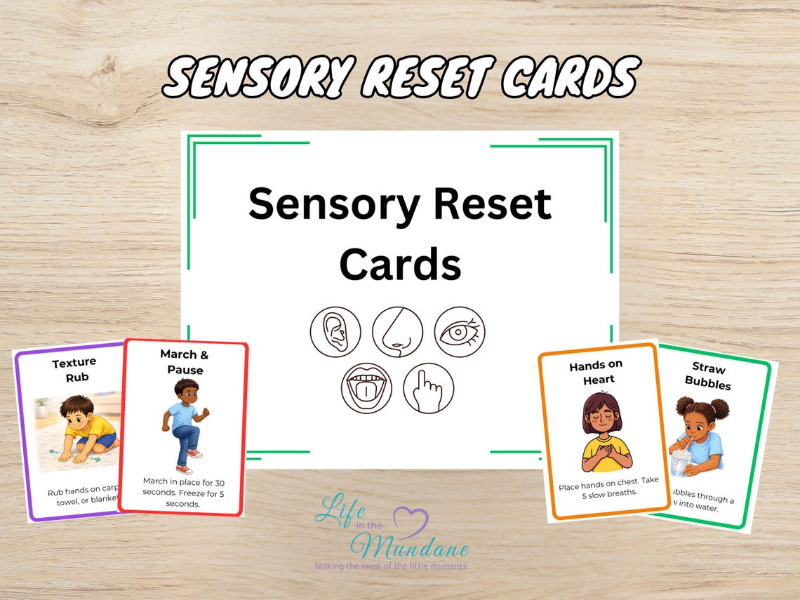 Sensory Reset Cards for Kids - Etsy