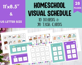 Homeschool Visual Schedule Pack- Large - Etsy