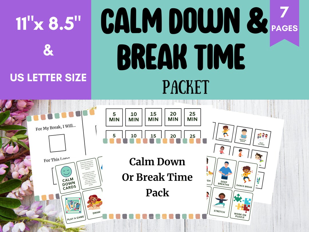 Printable Homeschool Break/calm Down Pack -special Needs Friendly - Etsy