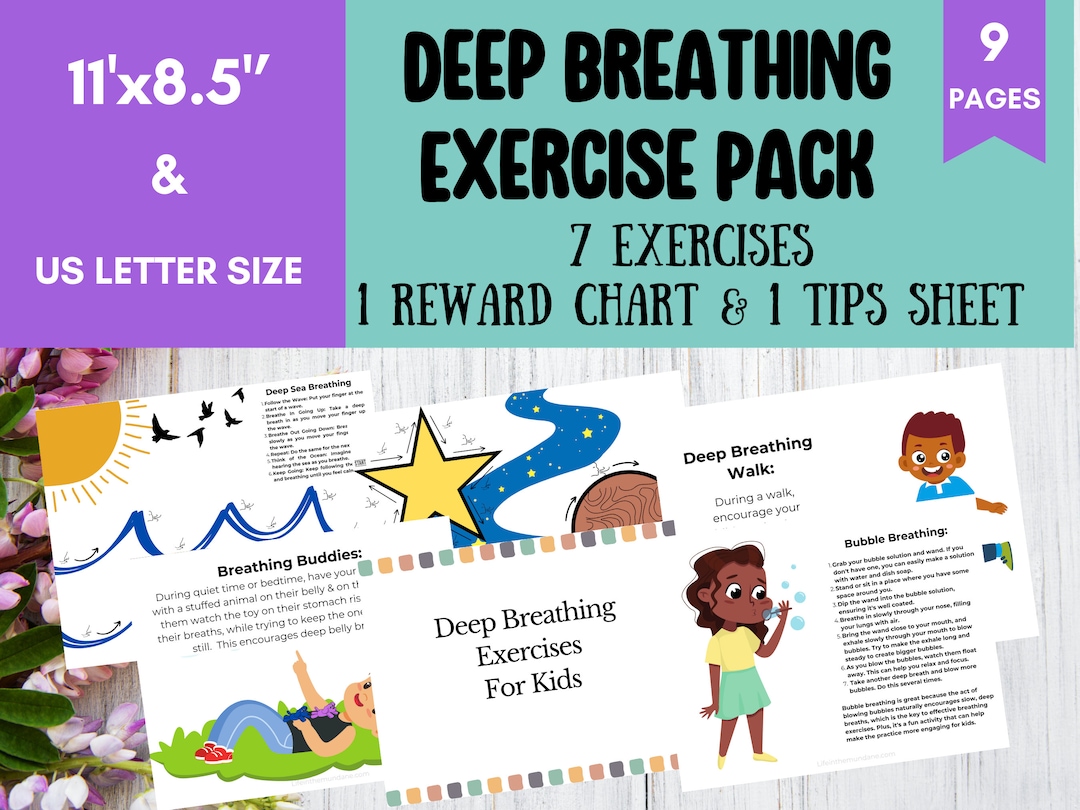 Deep Breathing Exercises Printable Pack for Kids - Family-friendly ...