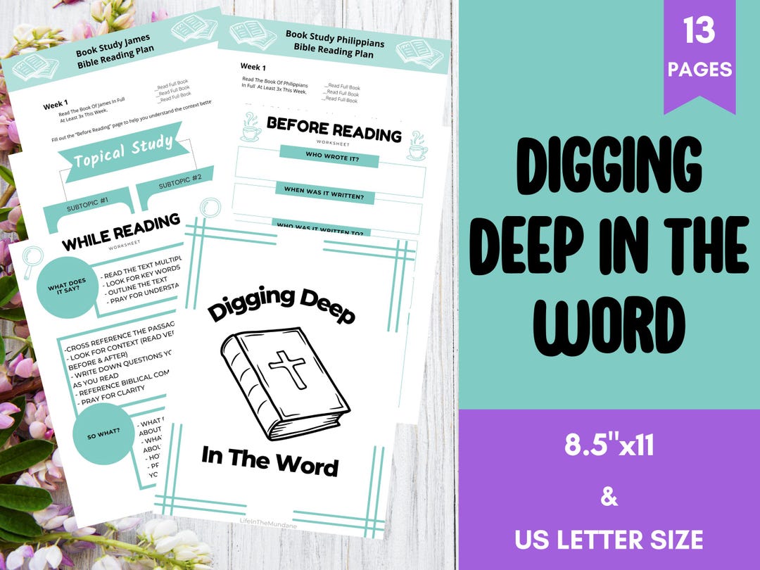 Digging Deeper Bible Study Pack - Etsy