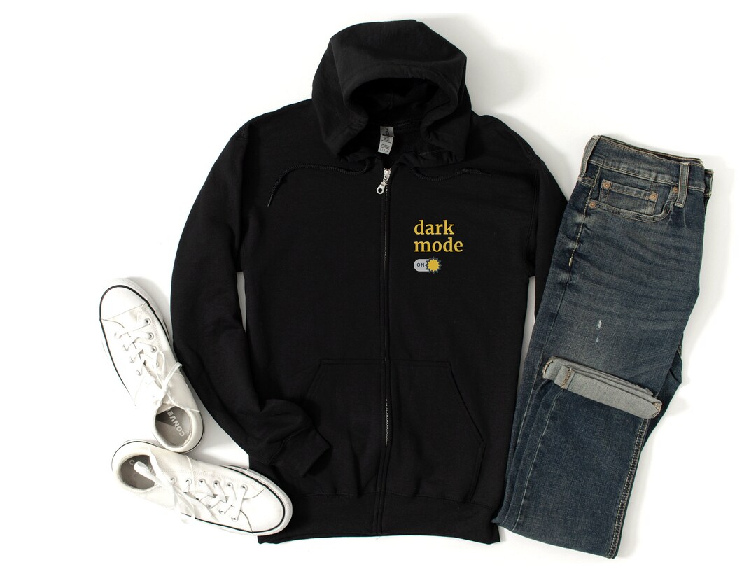 Dark Mode Zip up Hoodie, Computer Color Theme, Programmer Hoodie, Gift for Developer, Full Zip ...