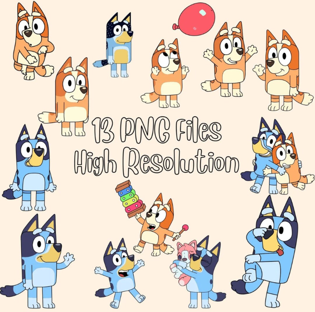 Bluey SVG Files Set Bundle DIY Crafts Shirts and More - Etsy