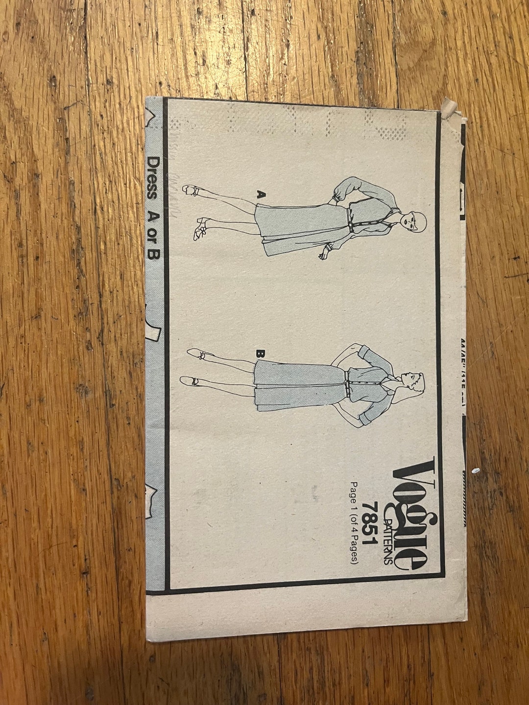 Vogue 7861, Vintage 1980s Sewing Pattern. Misses’ Dress, Size 12 - Etsy