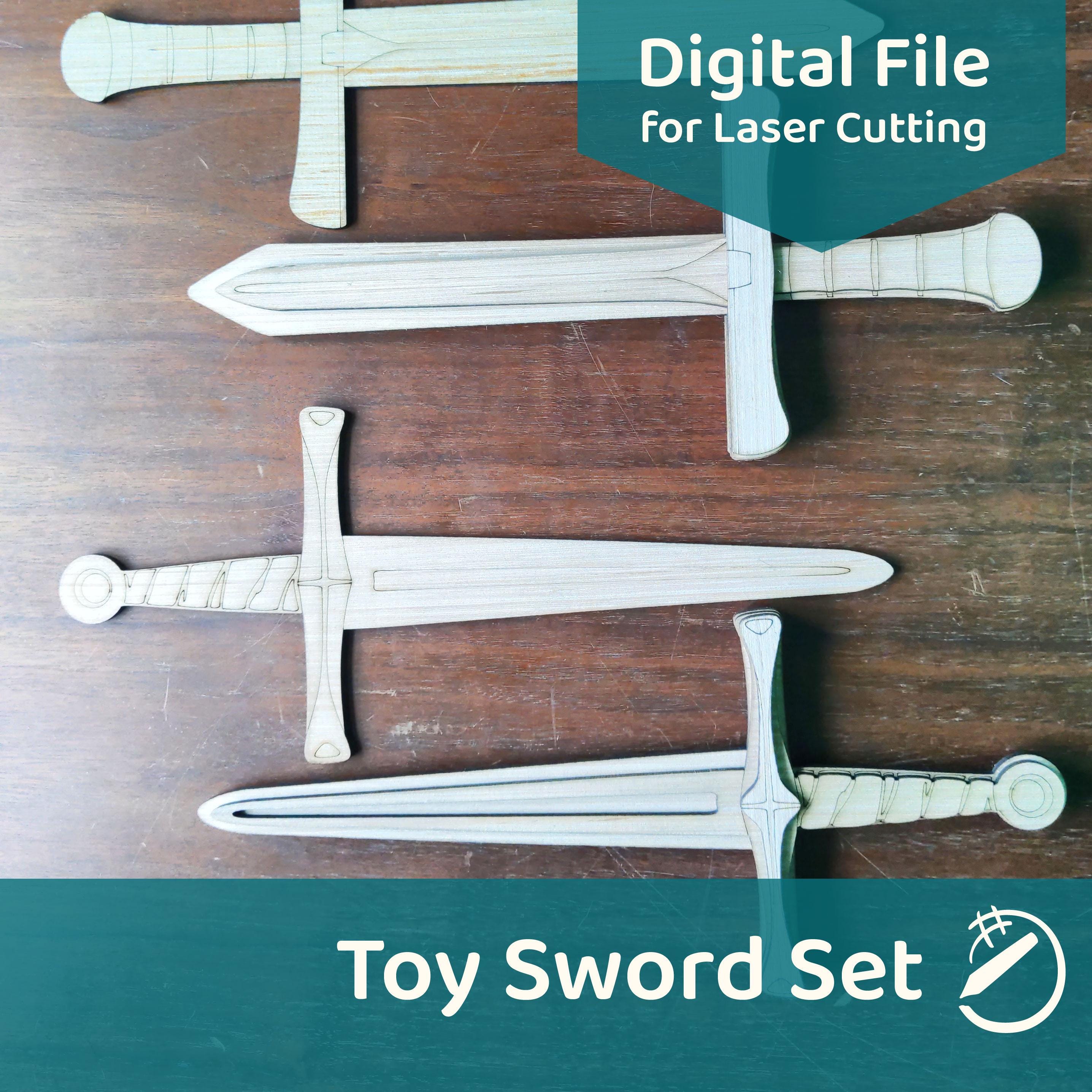 Toy Sword Designs for Laser Cutting - Flat, 3D, and Stencils - Etsy