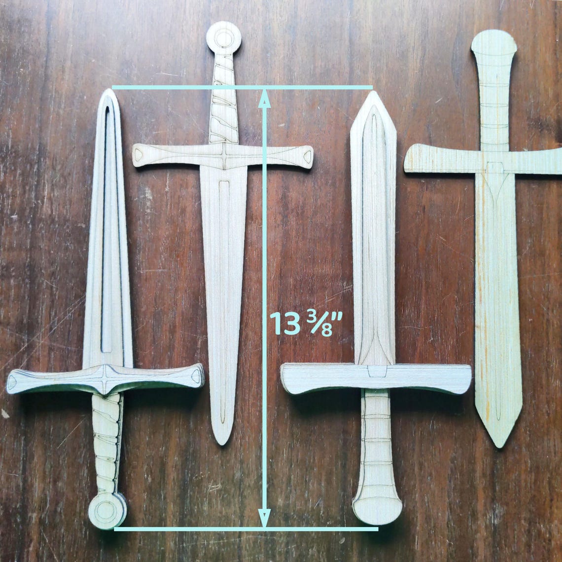 Toy Sword Designs for Laser Cutting - Flat, 3D, and Stencils - Etsy