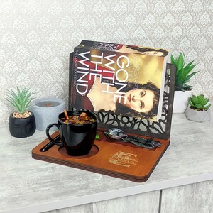 Rustic Wooden Book Valet: Personalized Nightstand Organizer - Etsy