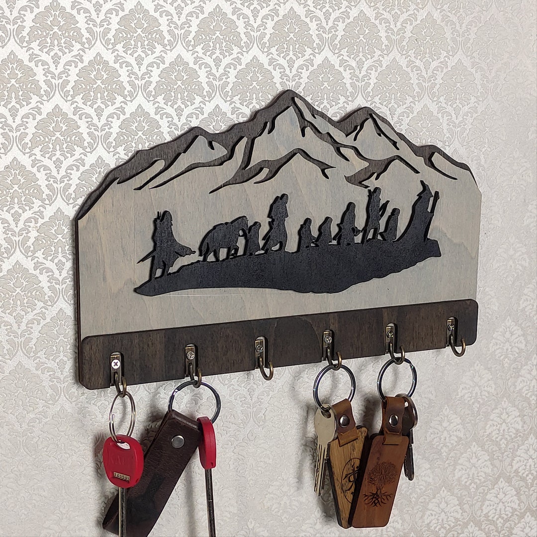 Custom Key Ring Holder, Custom Key Organizer, Entryway, Wooden Key ...