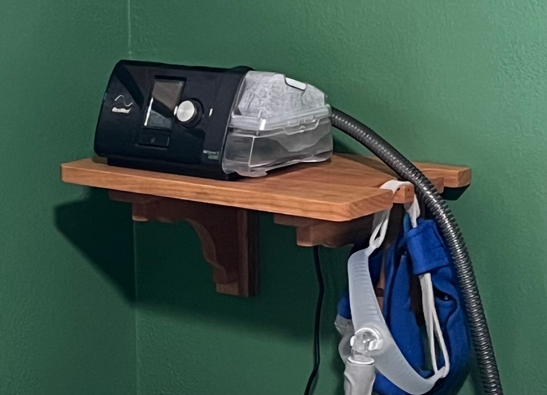 CPAP Machine Shelf With Built in Mask Hook and Hose Support Notch ...