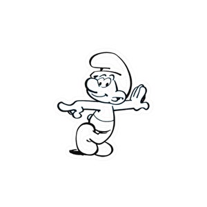 Smurf Outline 80's Cartoon Kiss-cut Vinyl Decals - Etsy