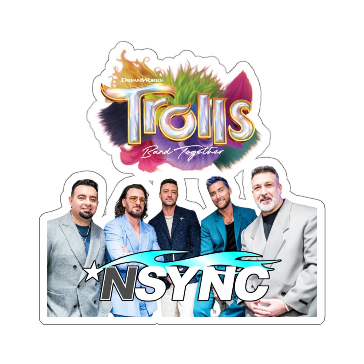 NSYNC Trolls Band Together Kiss-cut Stickers - Etsy