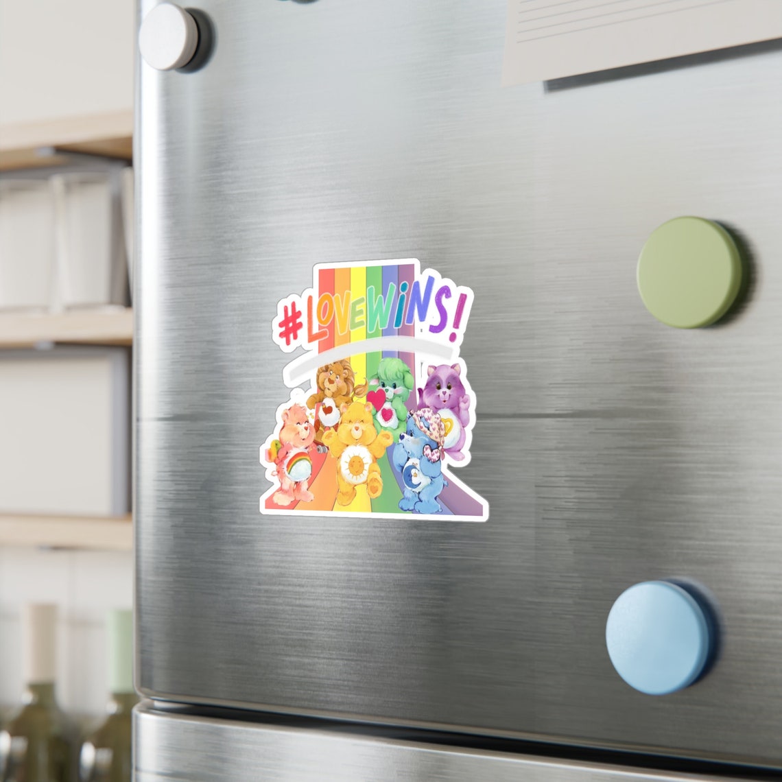 Love Wins Care Bears and Cousins 80's Pride Vinyl Decals - Etsy