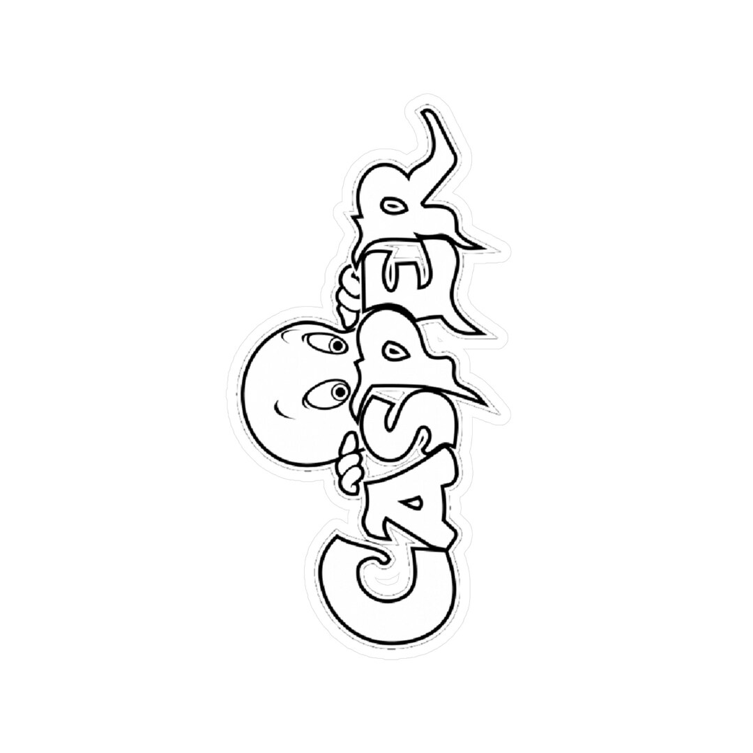 Black and White Casper Kiss-cut Vinyl Decals - Etsy